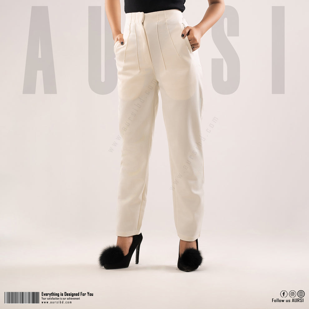 Formal Pant - Polyester Spandex - Off-White – AURSI